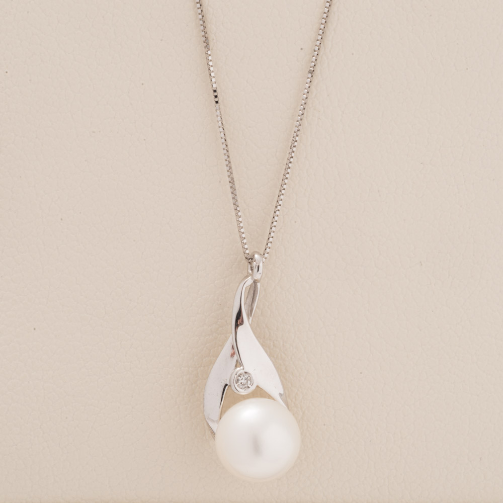 Pendente perla con brillante – Gioielleria Feraldi